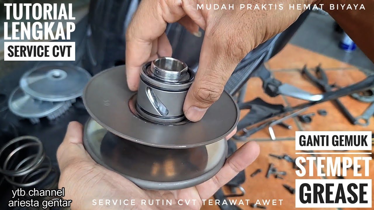 🔴SERVICE CVT MIO GANTI GREASE ️TUTORIAL LENGKAP PERAWATAN RUTIN MUDAH ...