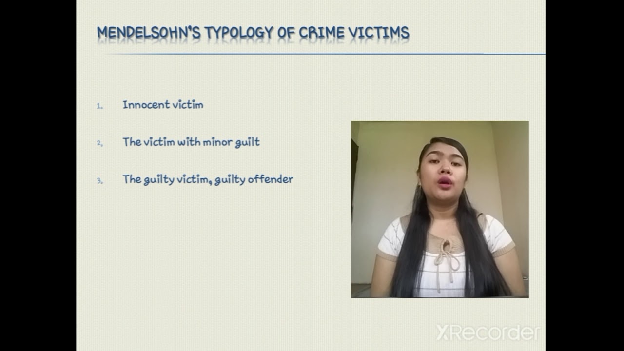 VICTIM TYPOLOGY - YouTube