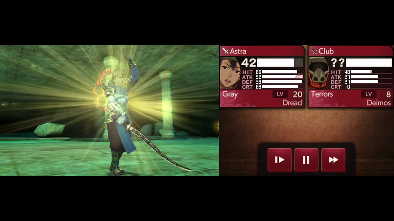 Fire Emblem Echoes: Shadows of Valentia Dread Fighter Crit Animation ...