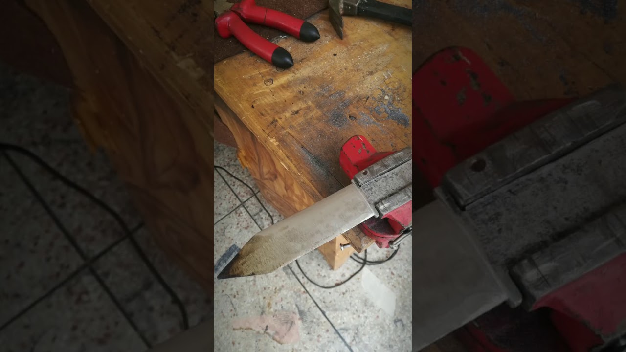 Making of knife at home with simple tools - YouTube