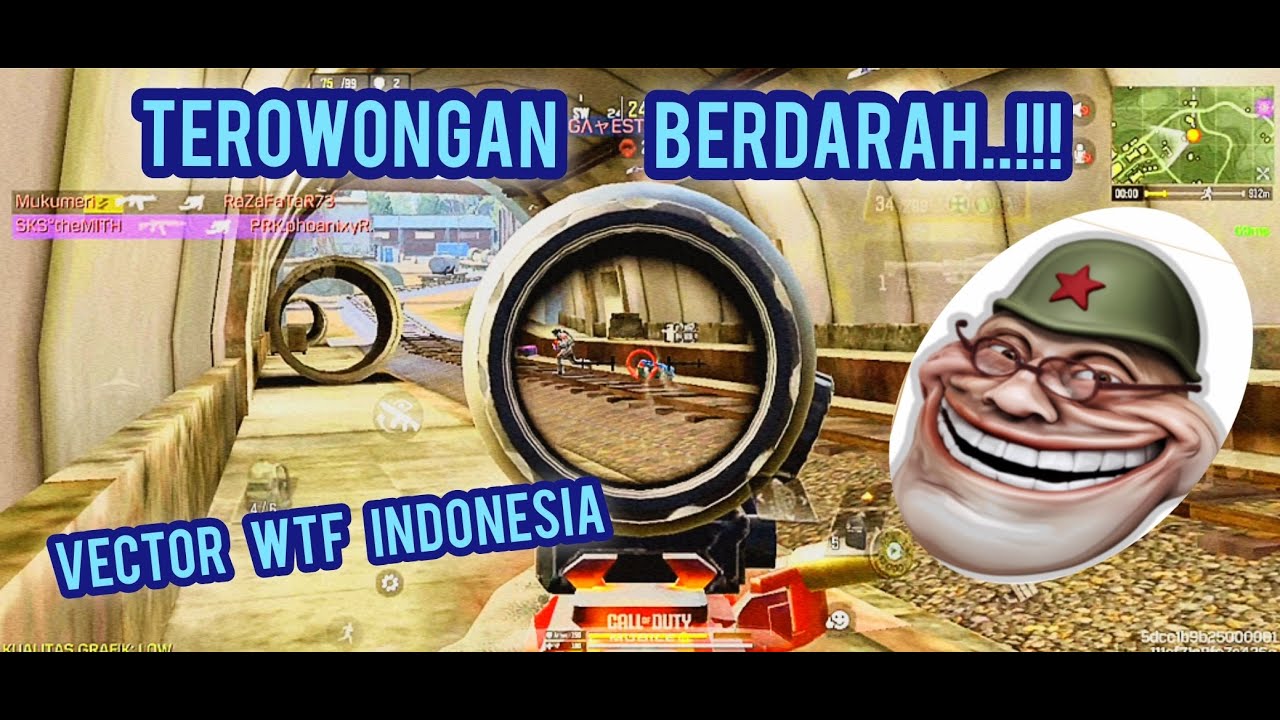 Scary Bloody Tunnel - Vector The Clever Player Call Of Duty Mobile Codm Indonesia Montage Video ...