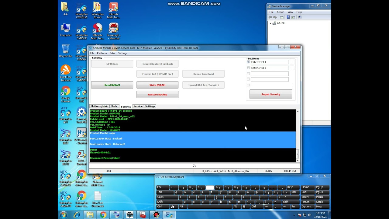 HUAWEI Y5 2019 AMN-LX9 imei repair Test Point BY cm2 - YouTube