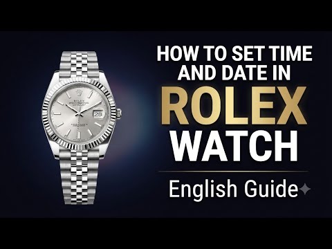 How to Set Time and Date in Rolex Watch | English Guide