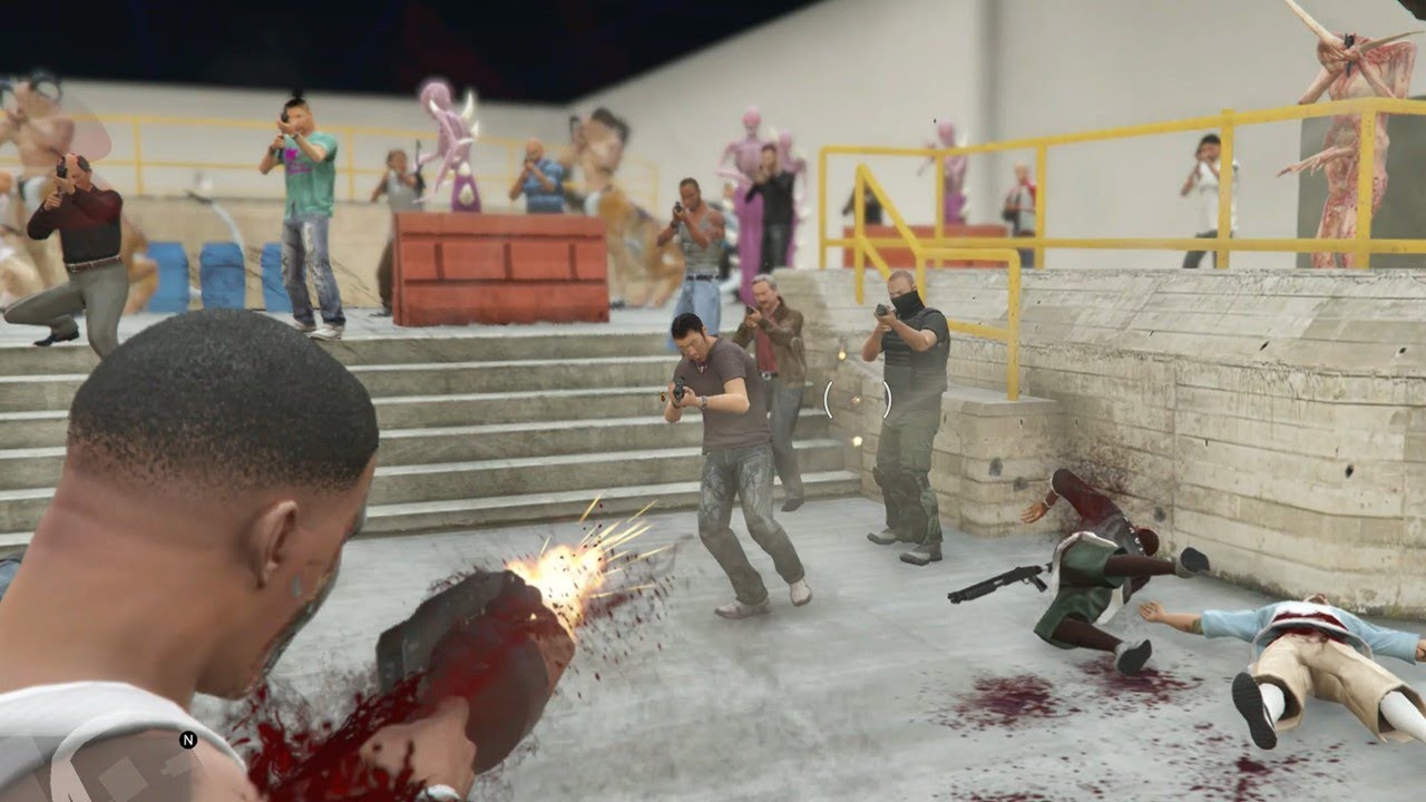 GTA 5 - Franklin shootout epic battle compilation - YouTube