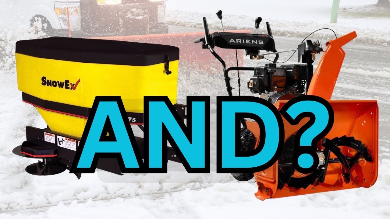 Salt Spreader AND Snow Blowers in a Pickup Truck for Commercial Snow ...