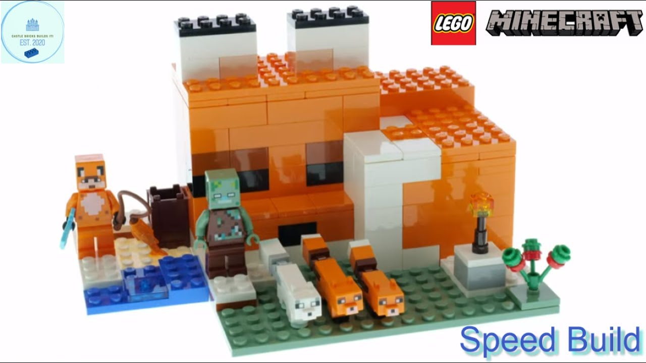Lego Minecraft Fox lodge 21178 Speed Build - YouTube