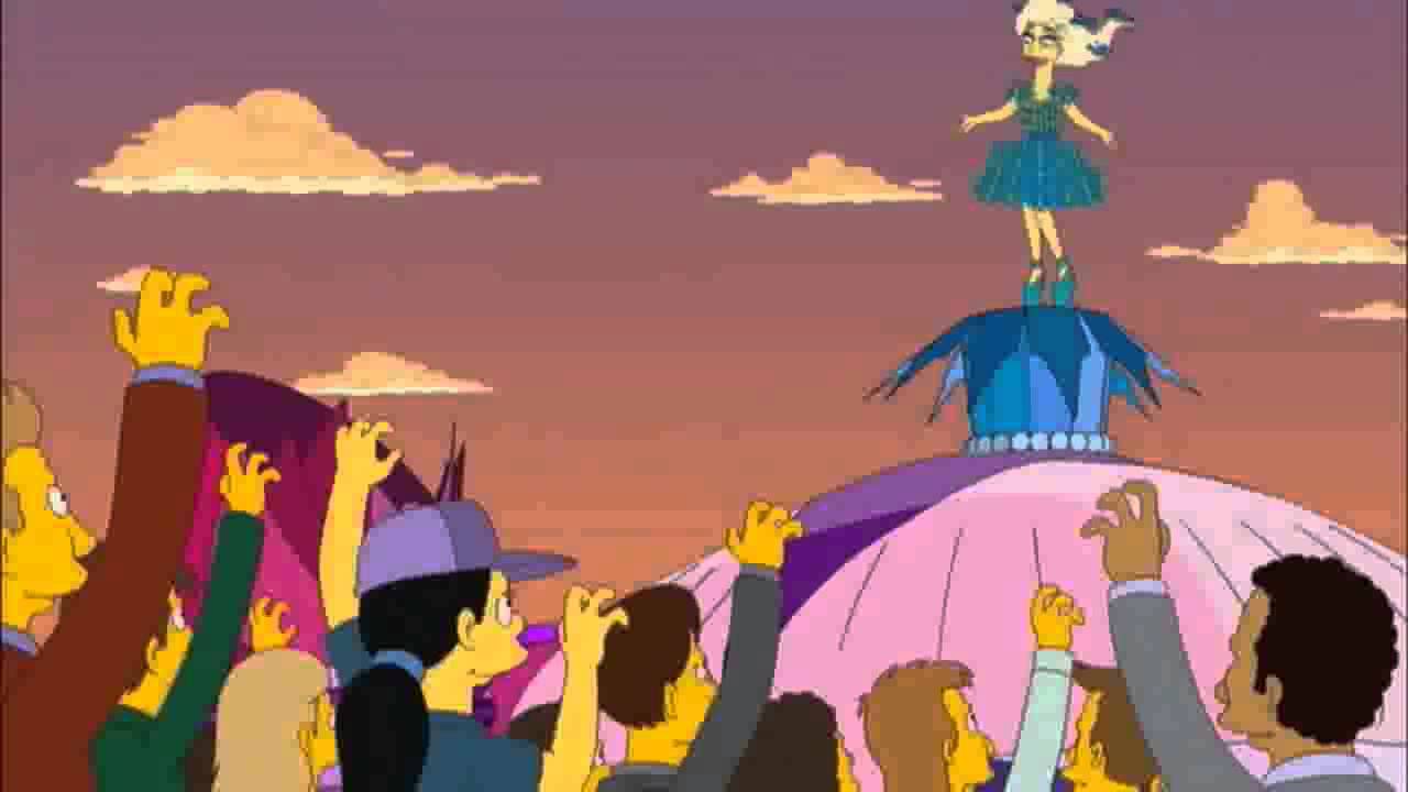 Lady Gaga performing on The Simpsons "Lisa Goes Gaga" New! - YouTube