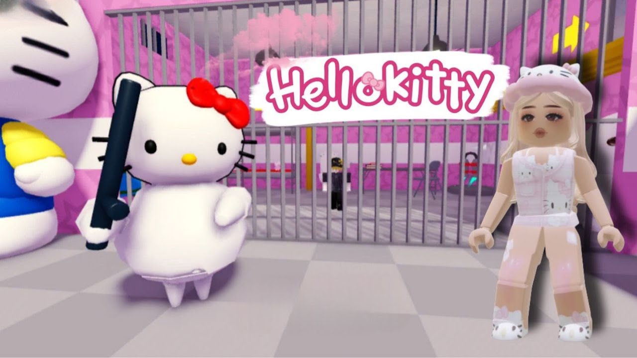 HELLO KITTY BARRY'S PRISON RUN! | OBBY ROBLOX GAMEPLAY - YouTube