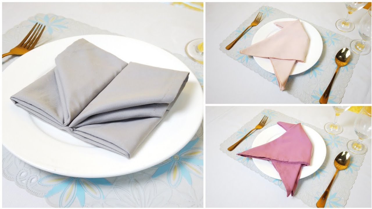 2 DIFFERENT BEAUTIFUL DESIGN NAPKIN FOLDING - YouTube