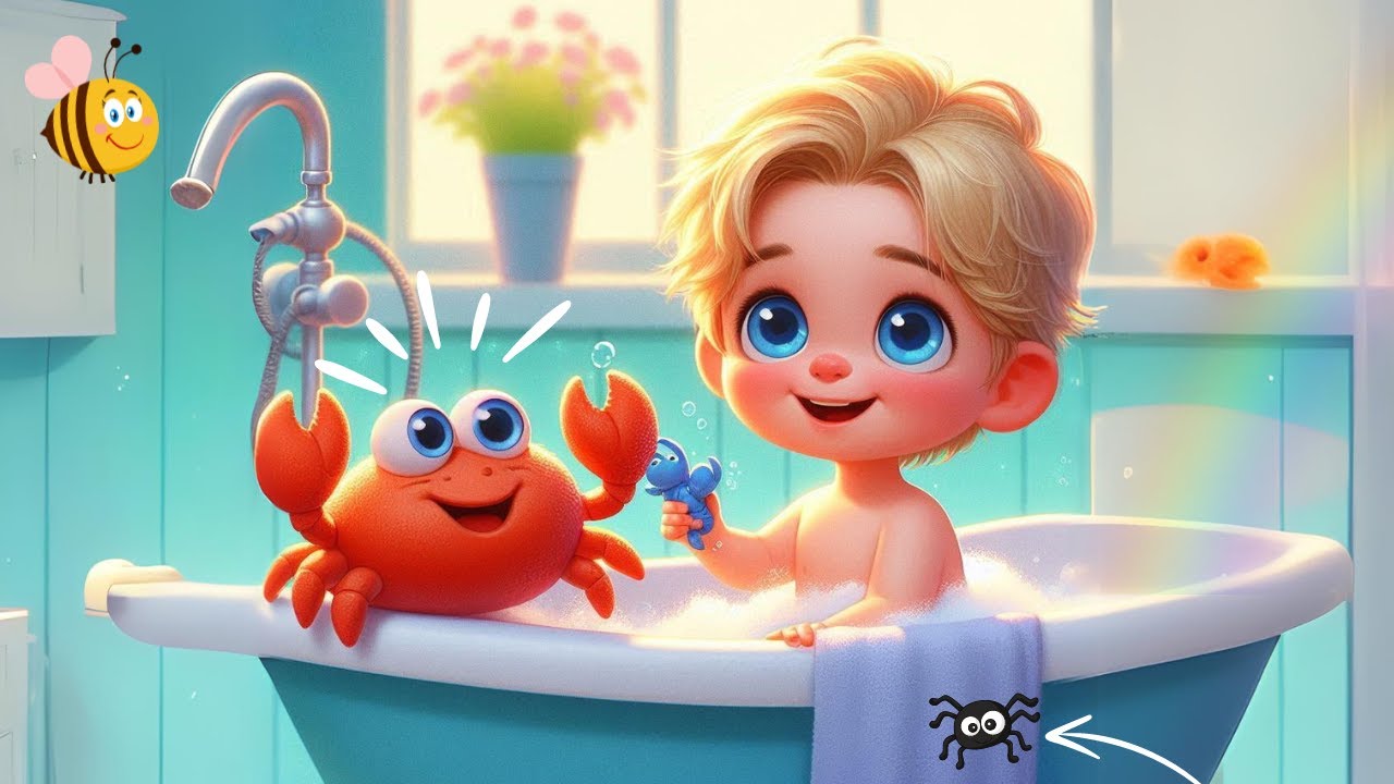 Bubble Bath Song with Crabs and Dogs! 🛀 | Nursery Rhymes & Kids Songs ...