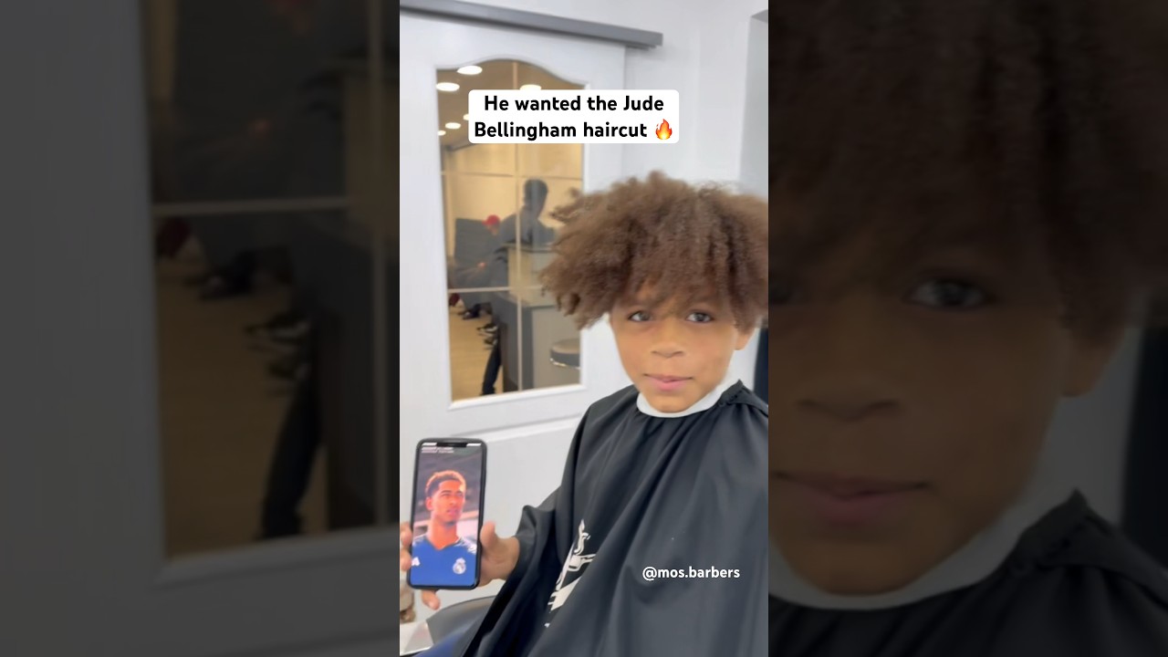 I gave him the JUDE BELLINGHAM haircut 🔥 #barber #haircut #realmadrid # ...