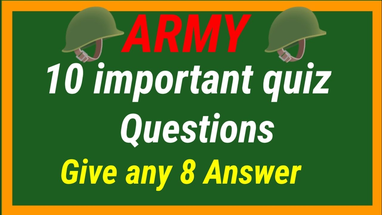 GK quiz questions for army selections 🎖️🪖 - YouTube