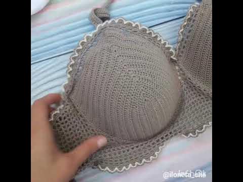 Вязаный купальник для большой груди - YouTube