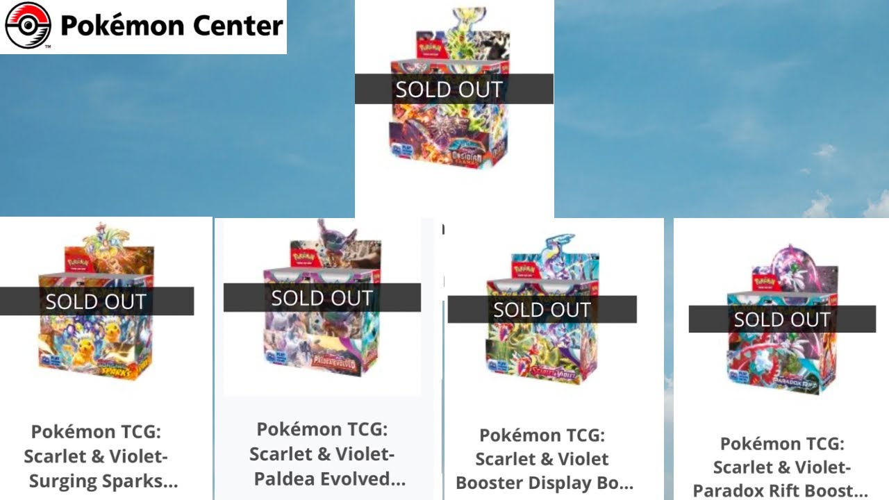 Booster Boxes Are Selling Out On Pokemon Center!?!! - YouTube
