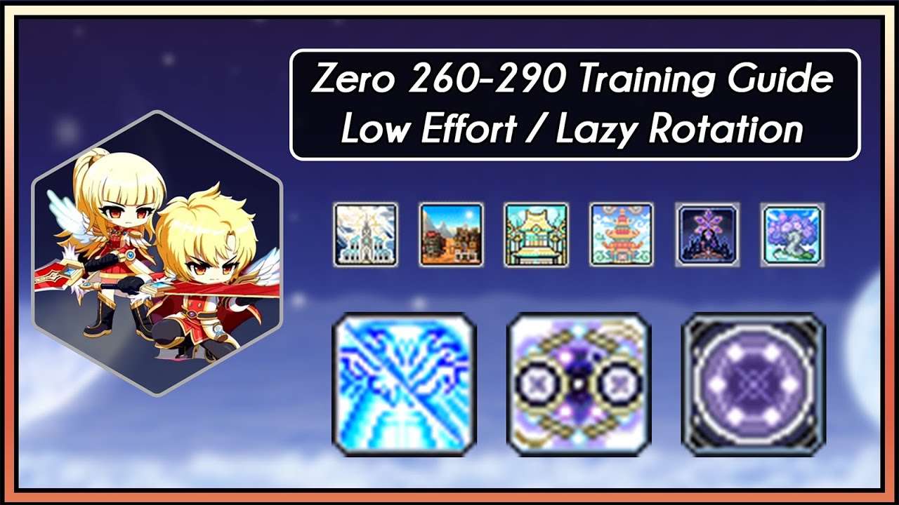 Maplestory Zero 260 - 290 Training Guide | Low Effort/Lazy Rotation ...