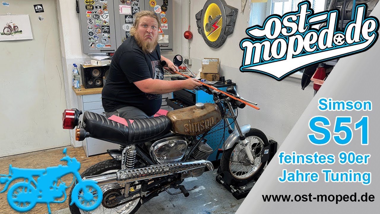 Simson S51 | 90er Jahre Tuning + Tommaselli-Lenker 🏍️ | ost-moped.de ...