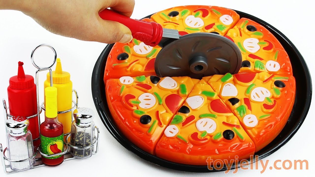 Play Doh Pizza Velcro Cutting Microwave Oven Kitchen Playset Baby Toys ...