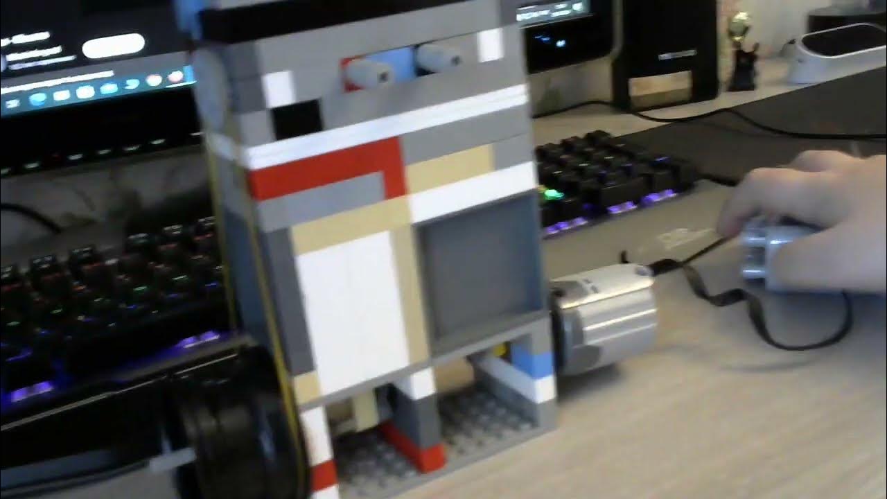 Realistic Inline 2 SOHC lego engine with camshaft and crankshaft - YouTube