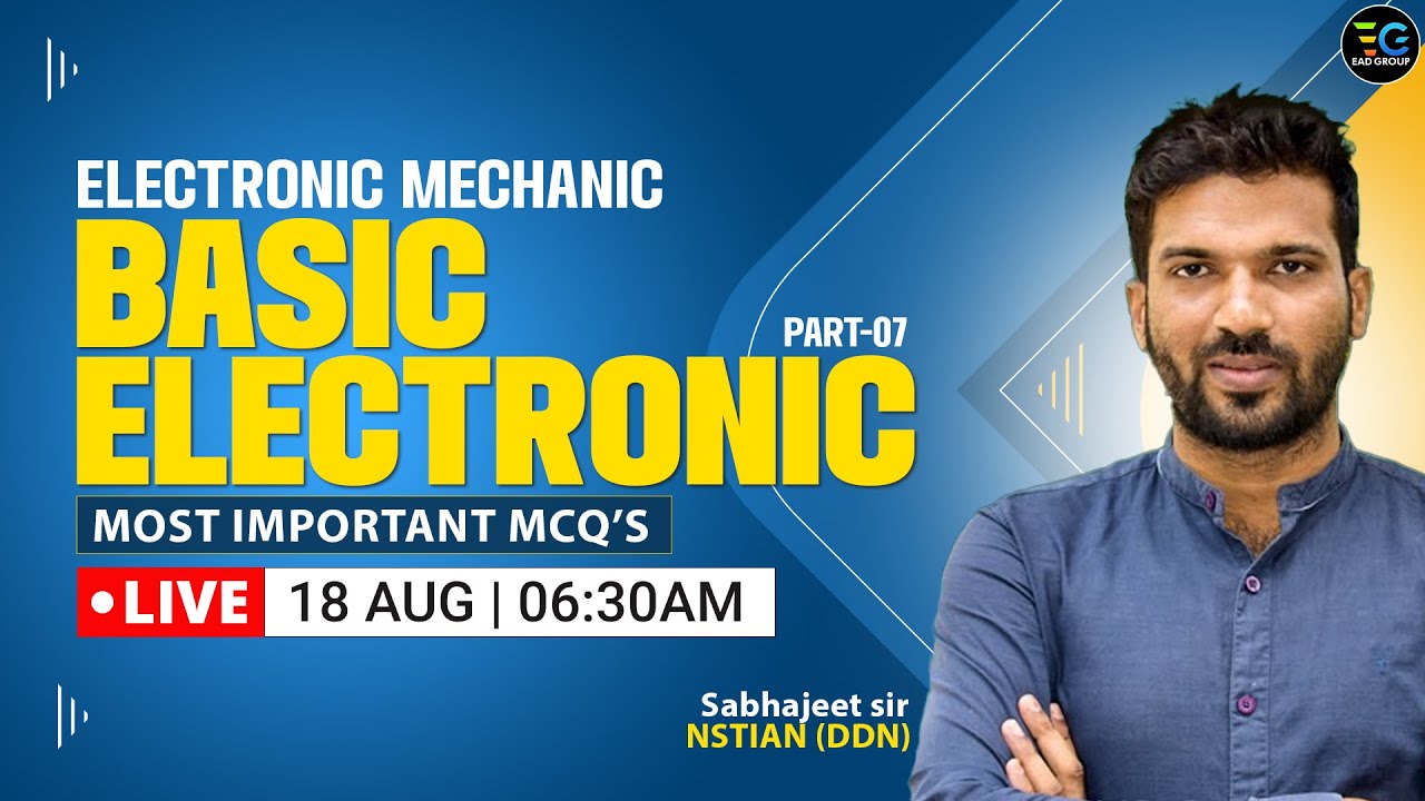 7| Basic Electronics Most important MCQ'S | Electronic Mechanic | BARC, ISRO, NPCIL | Sabhajeet ...