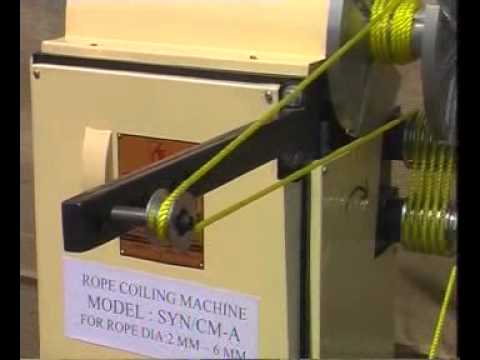 plastic rope coiling machine.wmv - YouTube