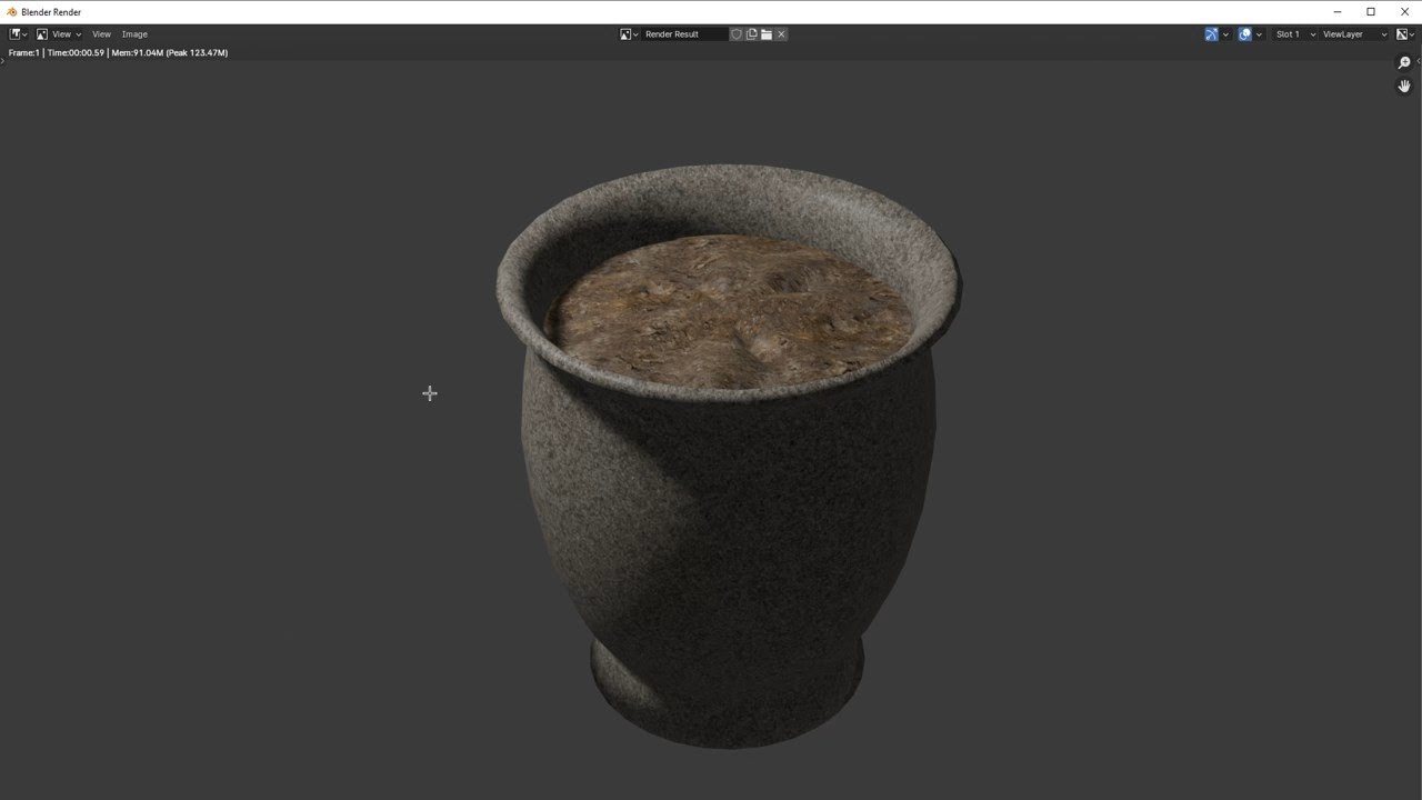 Belajar Blender 3D bagi pemula : Ayo kita isi pot bunga ini dengan ...