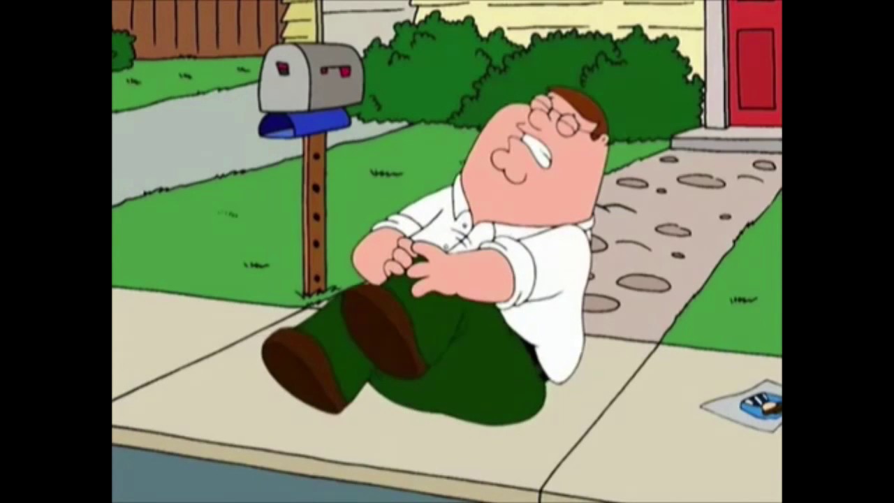 peter griffin hurts his knee. - YouTube