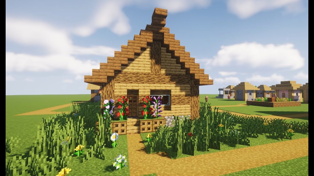 Minecraft simple village inn tutorial - YouTube
