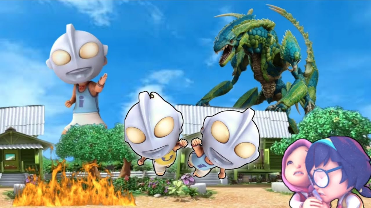 Ultramen ketot upin melawan alien kadal bokoko - YouTube