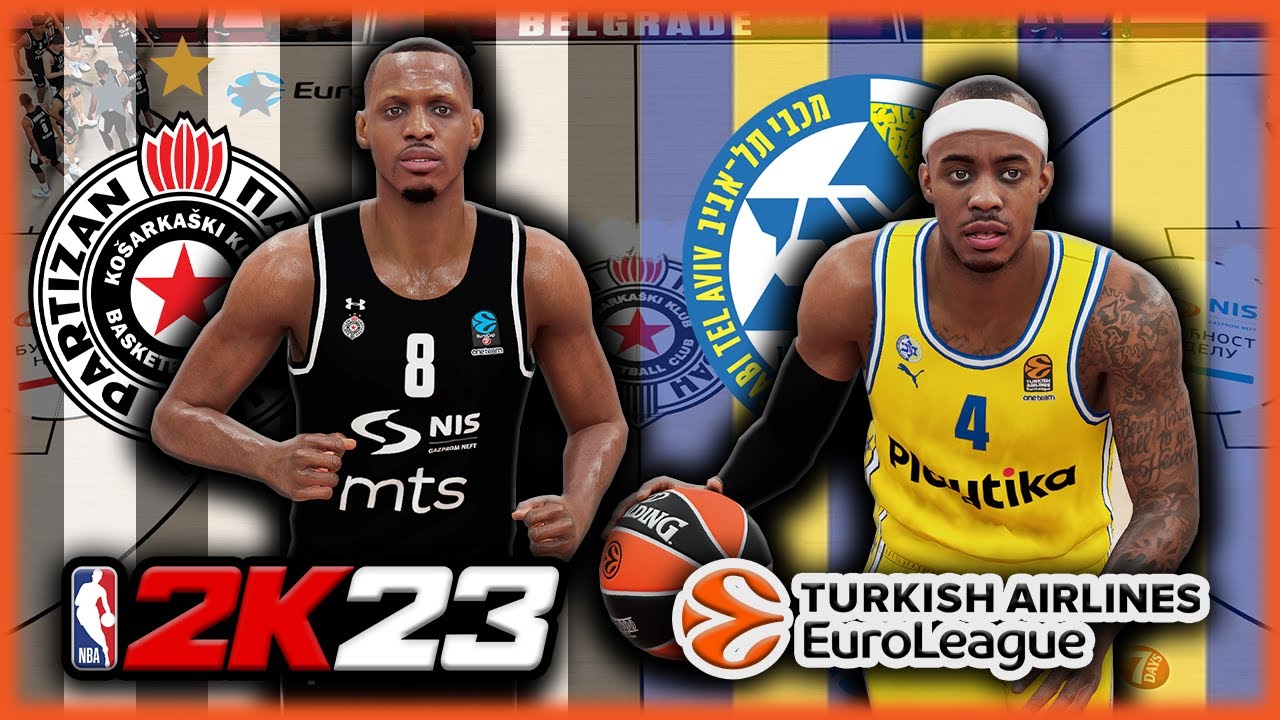 PARTIZAN vs. MACCABI TEL AVIV - EUROLEAGUE ROUND 8 - NBA 2K23 - YouTube