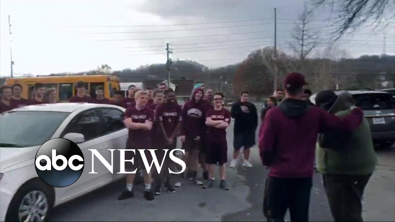 Volunteer football coach receives new car as thank-you for his service ...