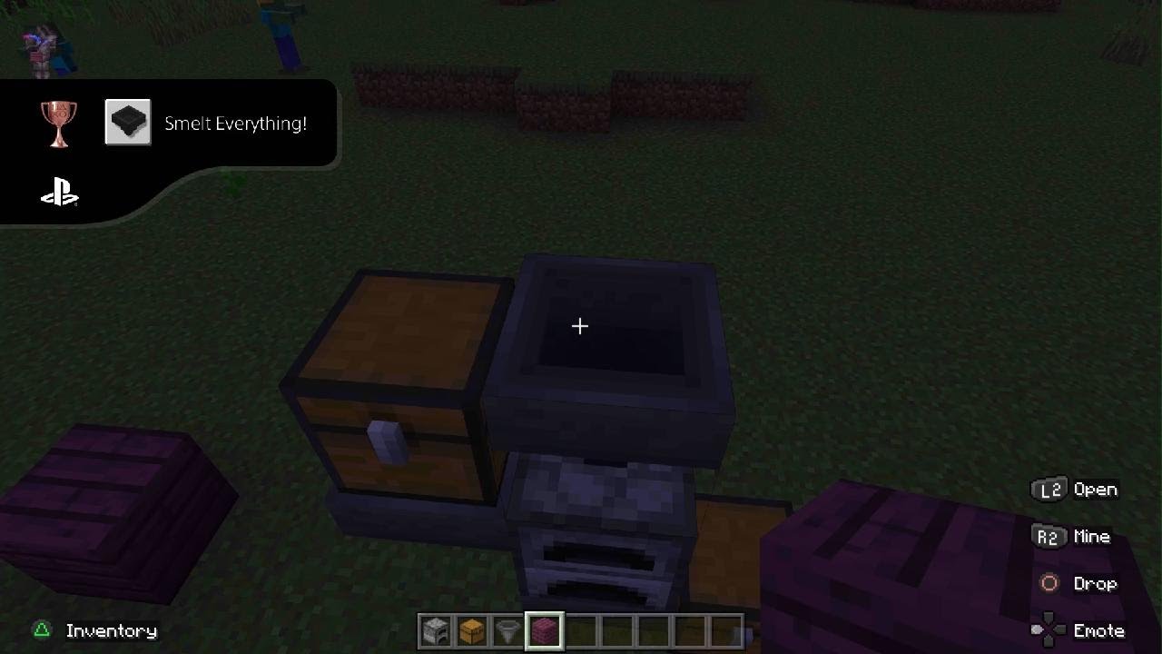 Minecraft smelt everything! Trophy - YouTube