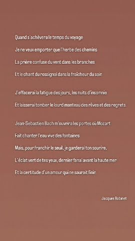 POÈME DE JACQUES ROBINET lecture RENAUD ALLIRAND - YouTube