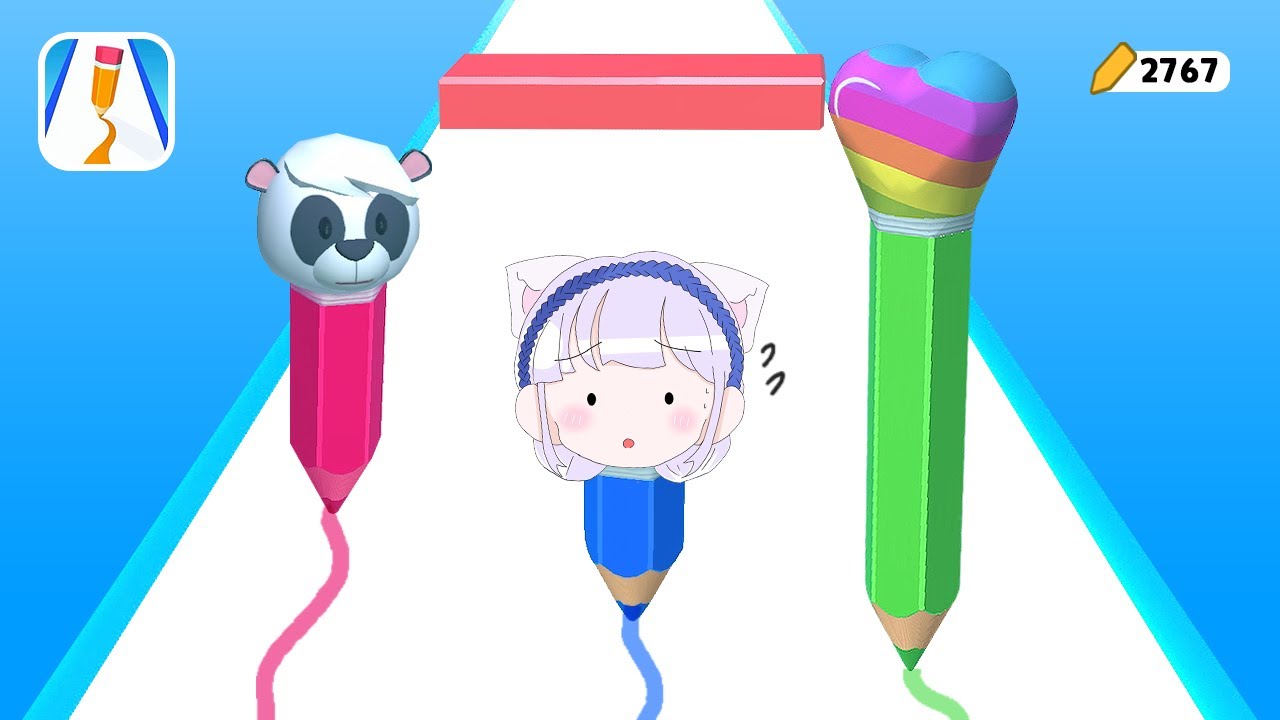 색연필로 그림을 그리며 달려요! Color Pencil Run Game - YouTube