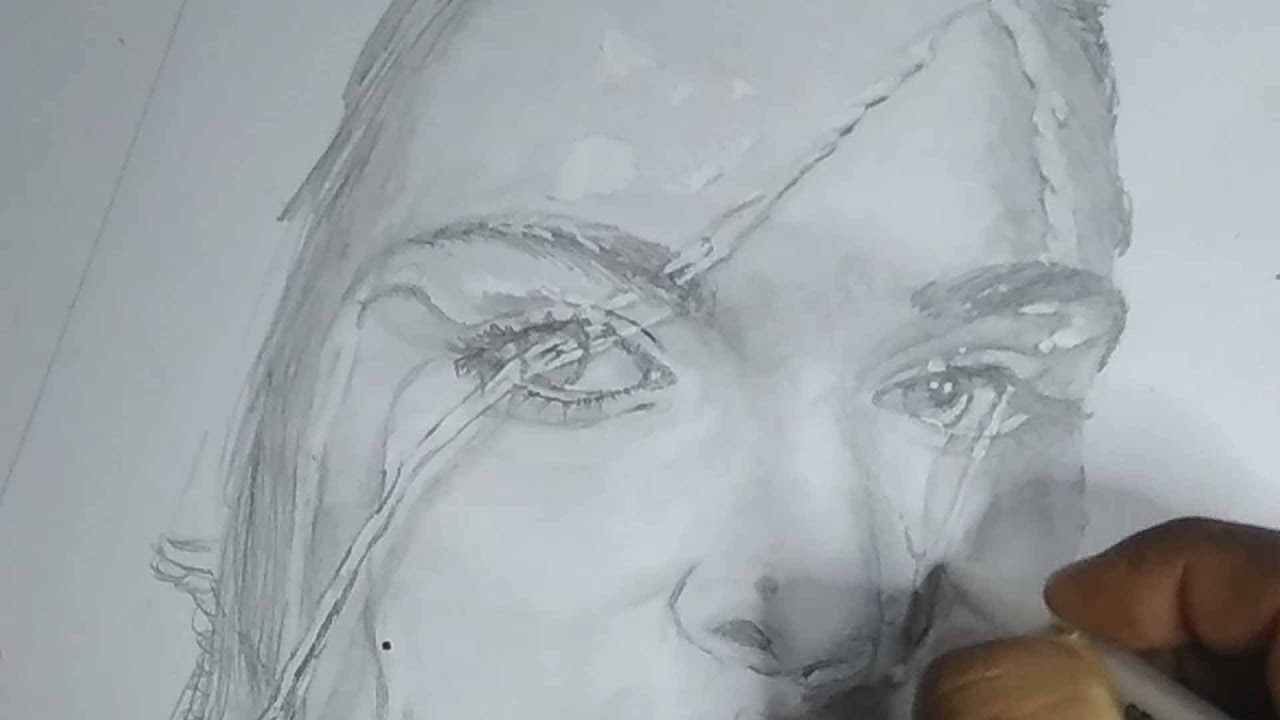 Wet face/pencil drawing/chintha style tutorials/episode-35 #tranding # ...