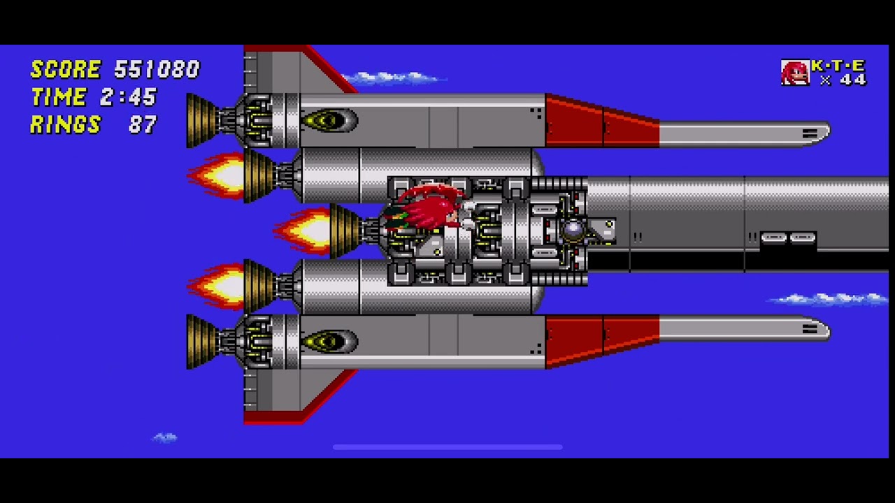 Sonic 2 Wing Fortress Zone and Death Egg Zone Bosses as Super Knuckles ...