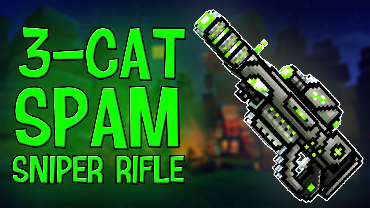 NEW 3-CAT SPAM Sniper Rifle Dimerian Divider Review Pixel Gun 3D - YouTube