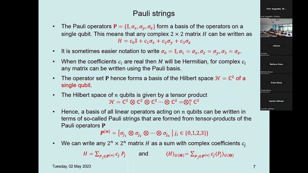 Prof. Dieter Jaksch, The Structure of VQA (Variational Quantum Algorithms) - YouTube