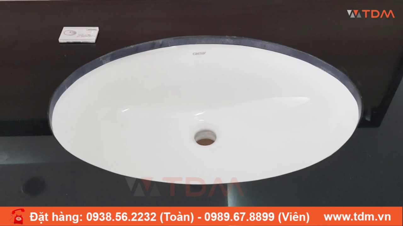 TDM.VN | Review lavabo âm bàn Caesar L5113 chậu rửa mặt giá rẻ nhất thị trường - YouTube