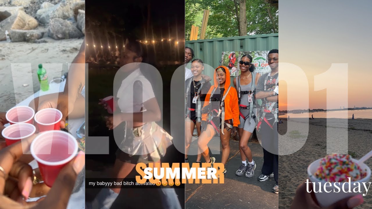 SUMMER VLOG 01 | zip lining, beach days, pool party, surprise party ...