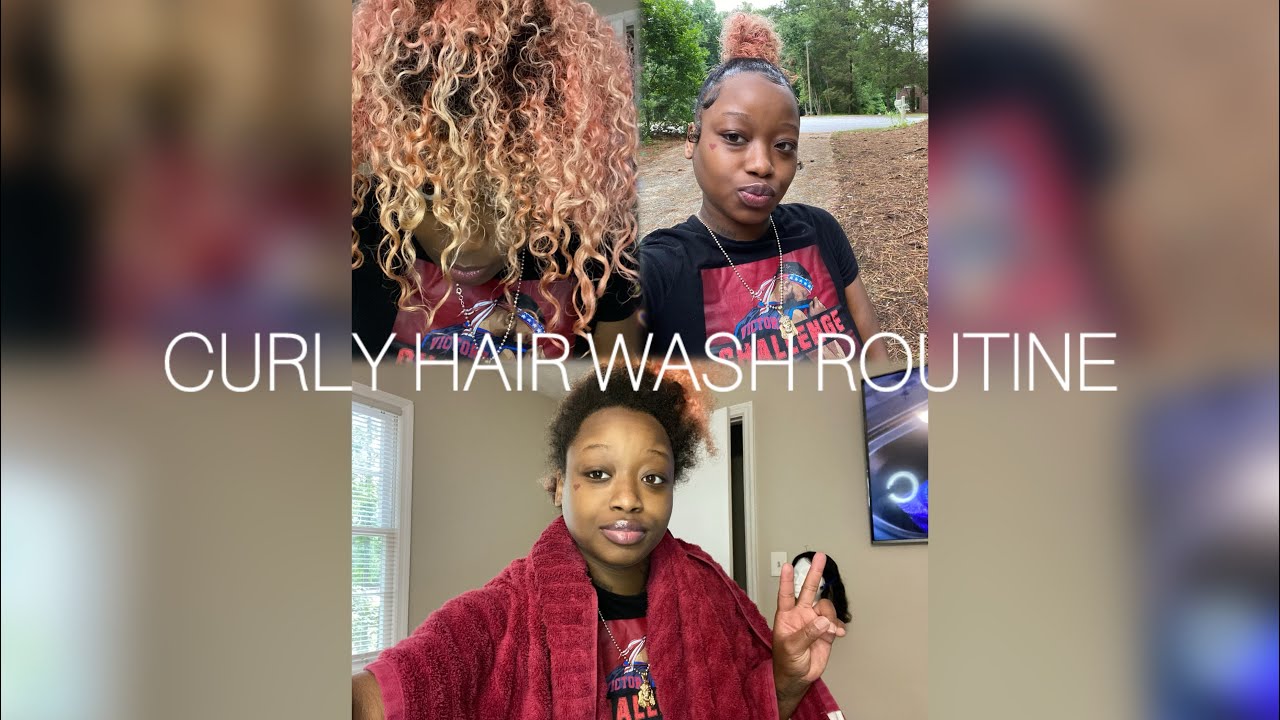 Curly Hair Wash Day/Wash Routine| For Colored Hair/Natural Hair - YouTube