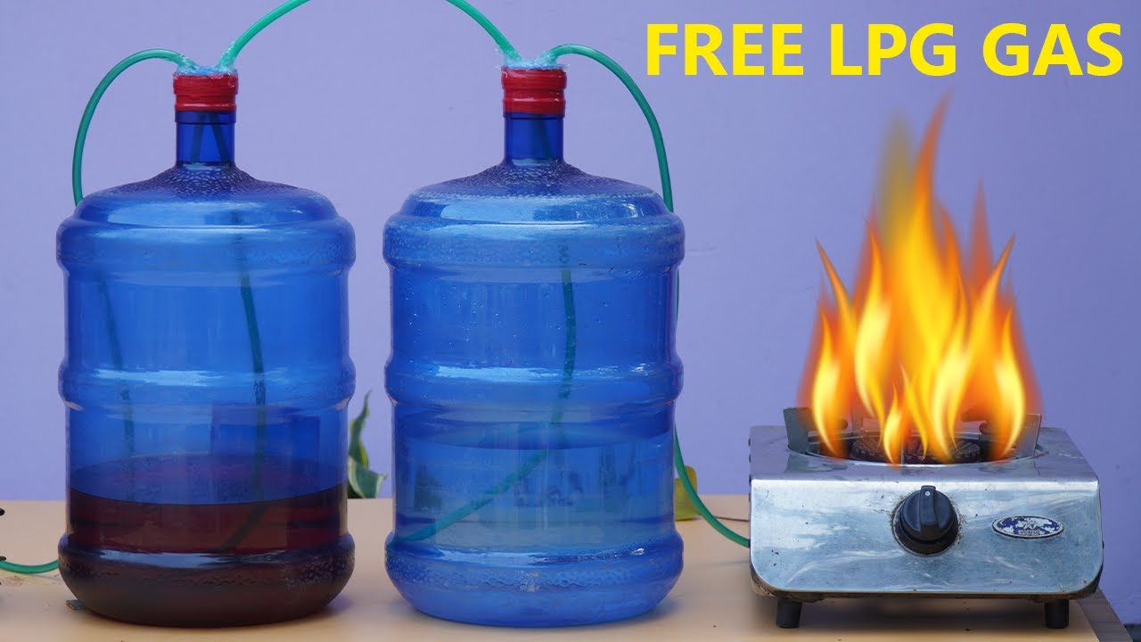 Amazing idea 2023 to use free LPG Gas from water - at home - YouTube