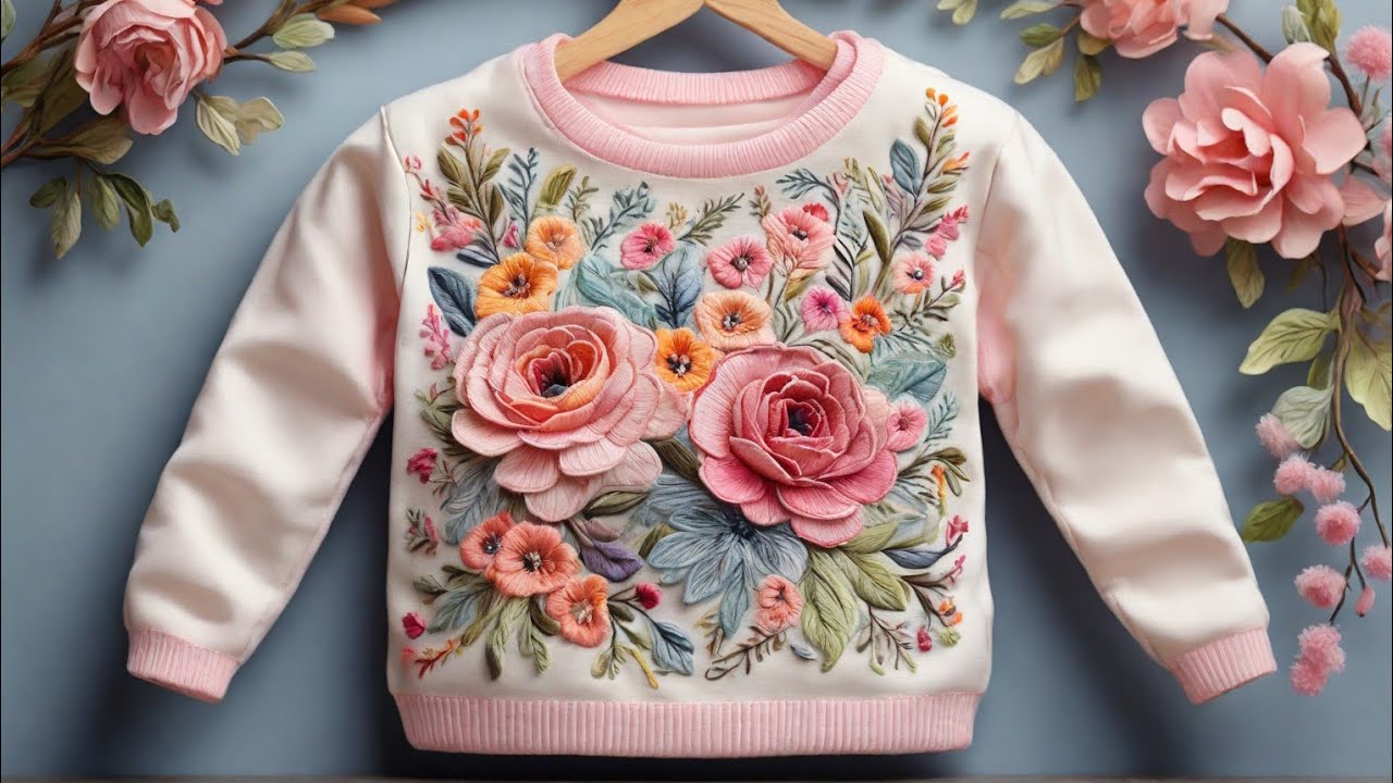 Beautiful hand embroidery sweater design Ideas...♥️ - YouTube