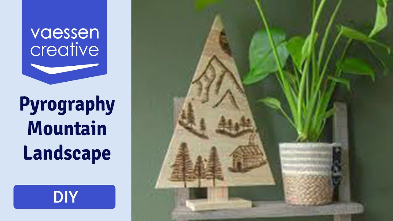 DIY: Pyrography Mountain Landscape - YouTube