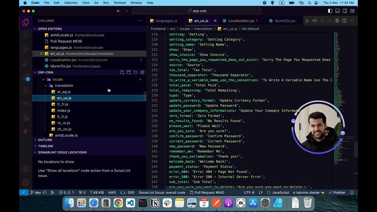 Adding New Language to the IDURAR ERP CRM (Mern Stack) Ant Design - YouTube