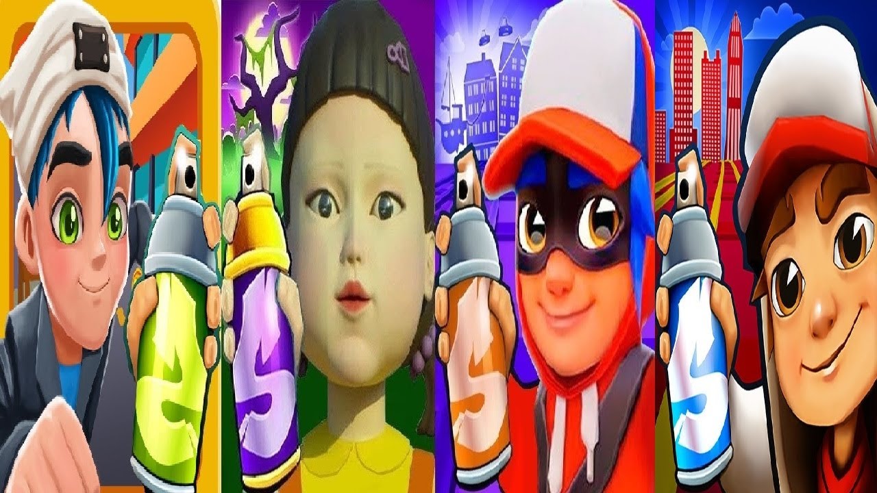 Subway Surfers Shenzhen VS Copenhagen 2022 VS Squid Game Doll VS Subway ...