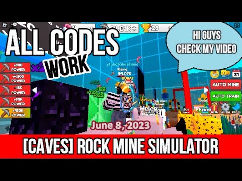 All Codes Rock Mine Simulator Roblox June 8, 2023 - YouTube