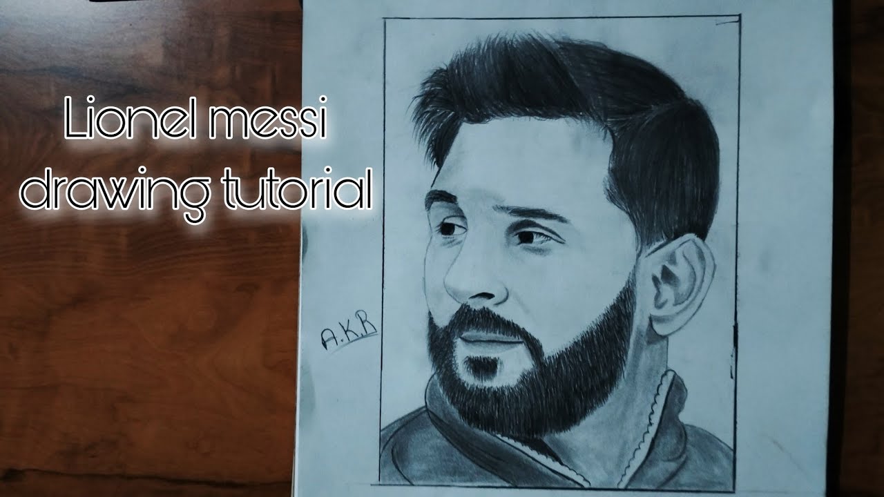Lionel messi drawing tutorial || Lionel Messi outline drawing || messi ...