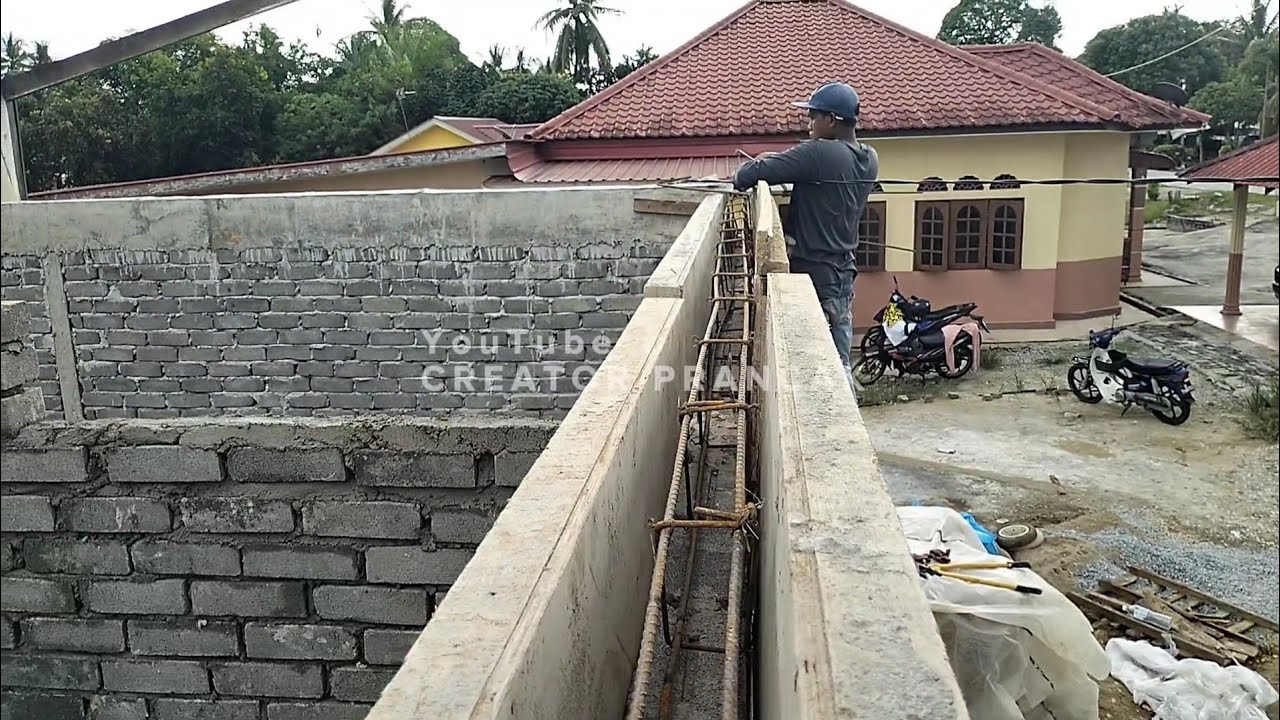 Bina rumah part-2 pemasangan beam atas atau papan balok dengan cepat ...