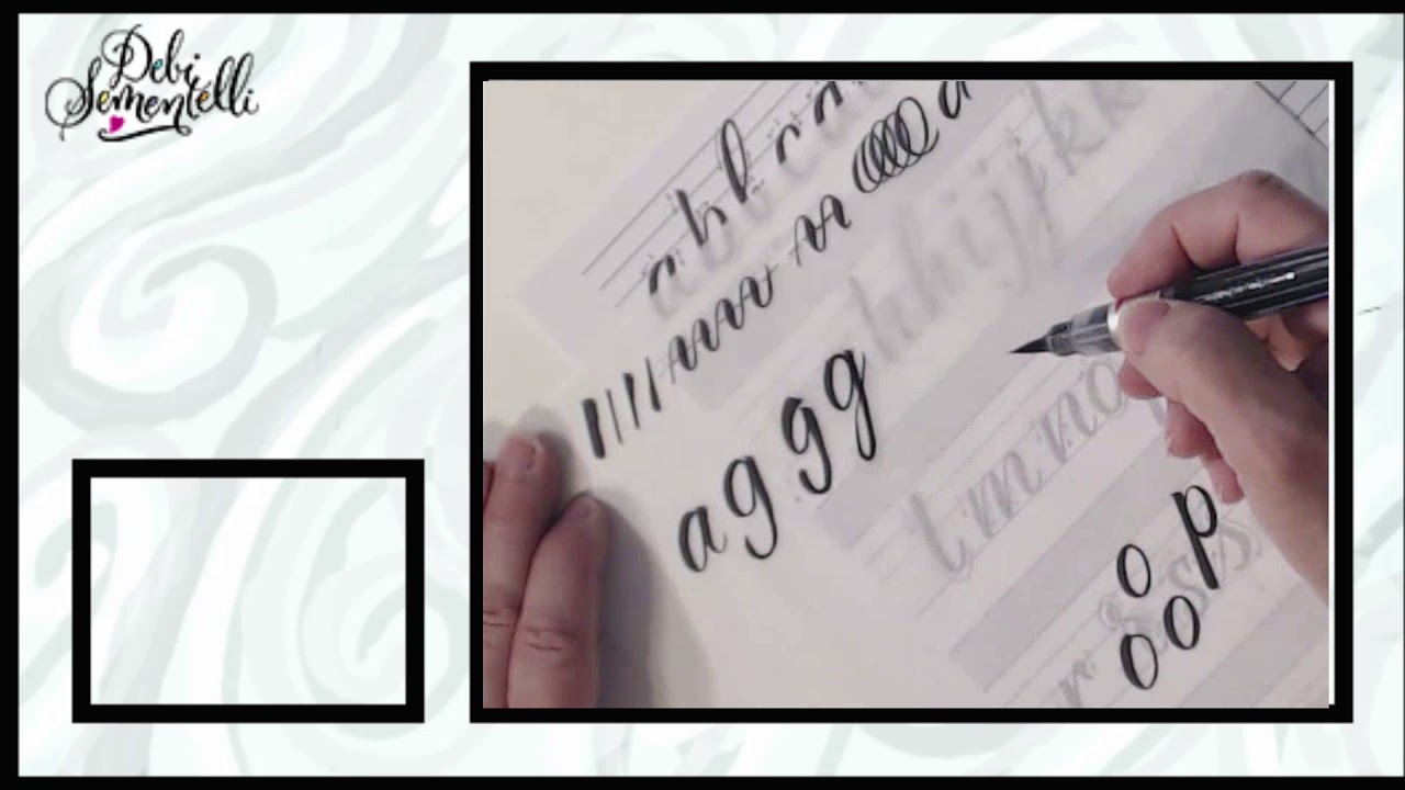 Lower case Brush Lettering practice with Pentel Color Brush - YouTube