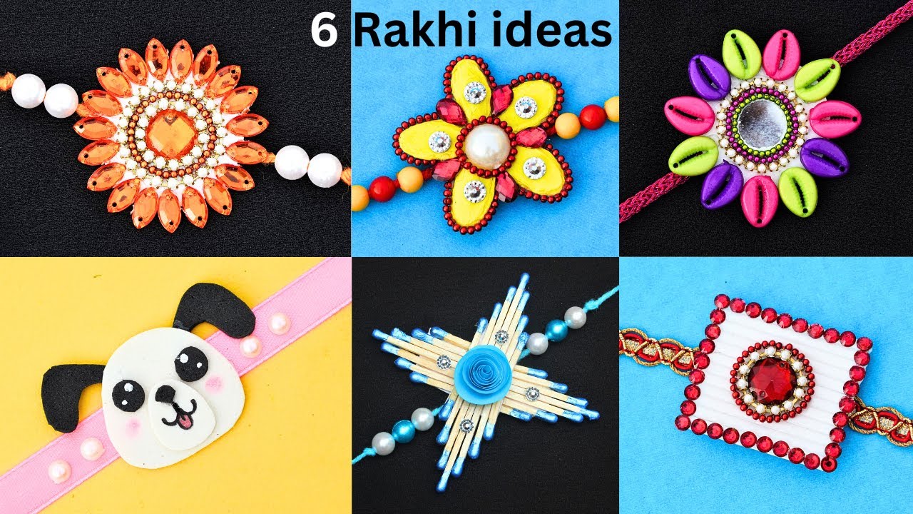 6 DIY Rakhi making Ideas for Competition| How to make Rakhi at home ...